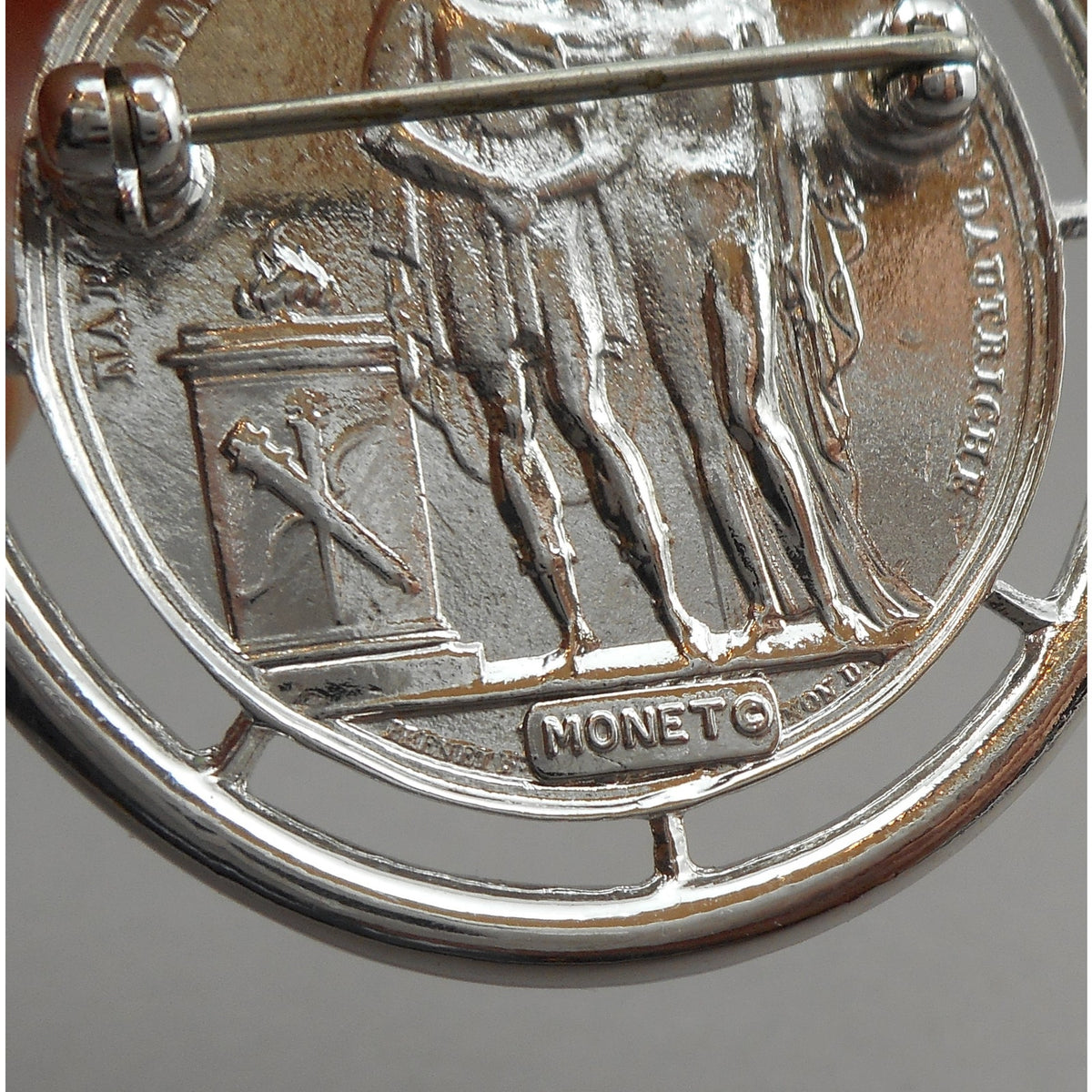 Vintage Monet Napoleon and Josephine Brooch - Silver Tone French Coin ...