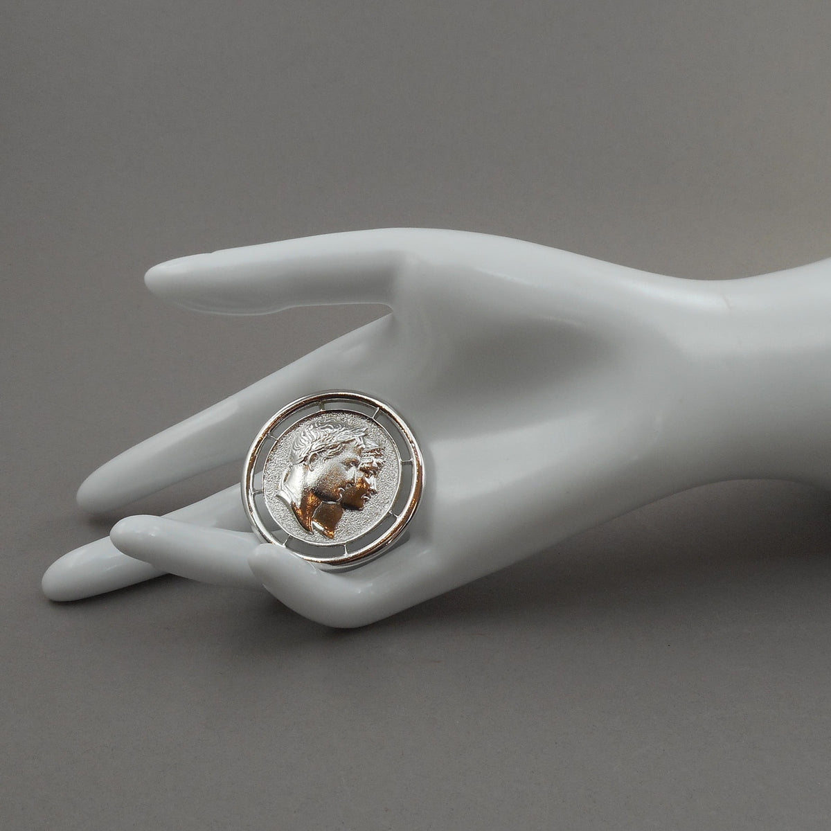 Vintage Monet Napoleon and Josephine Brooch - Silver Tone French Coin ...